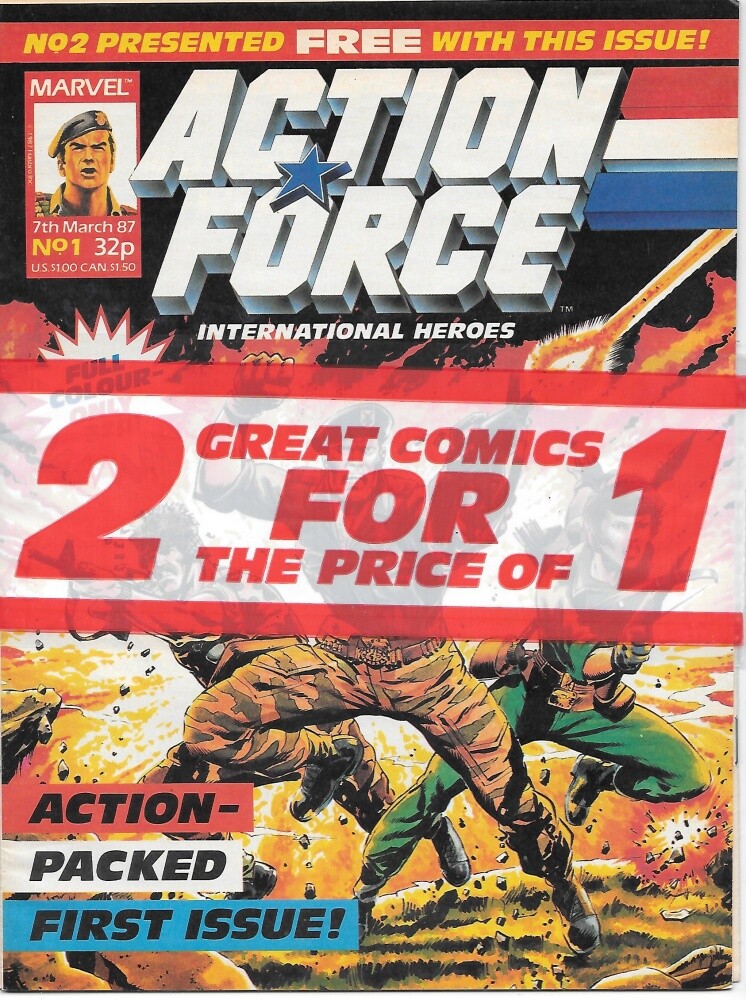 Action Force Comic Magazine #1/#2 Two Pack Marvel UK G.I. Joe 1987 NEW ...