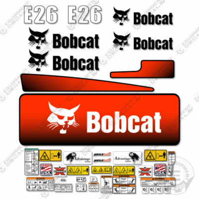 Fits Bobcat E26 Decal Kit Mini Excavator Decals - 7 YEAR 3M VINYL! | eBay