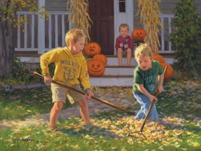 Robert Duncan The Boys of Fall Art Print 16 x 12 | eBay