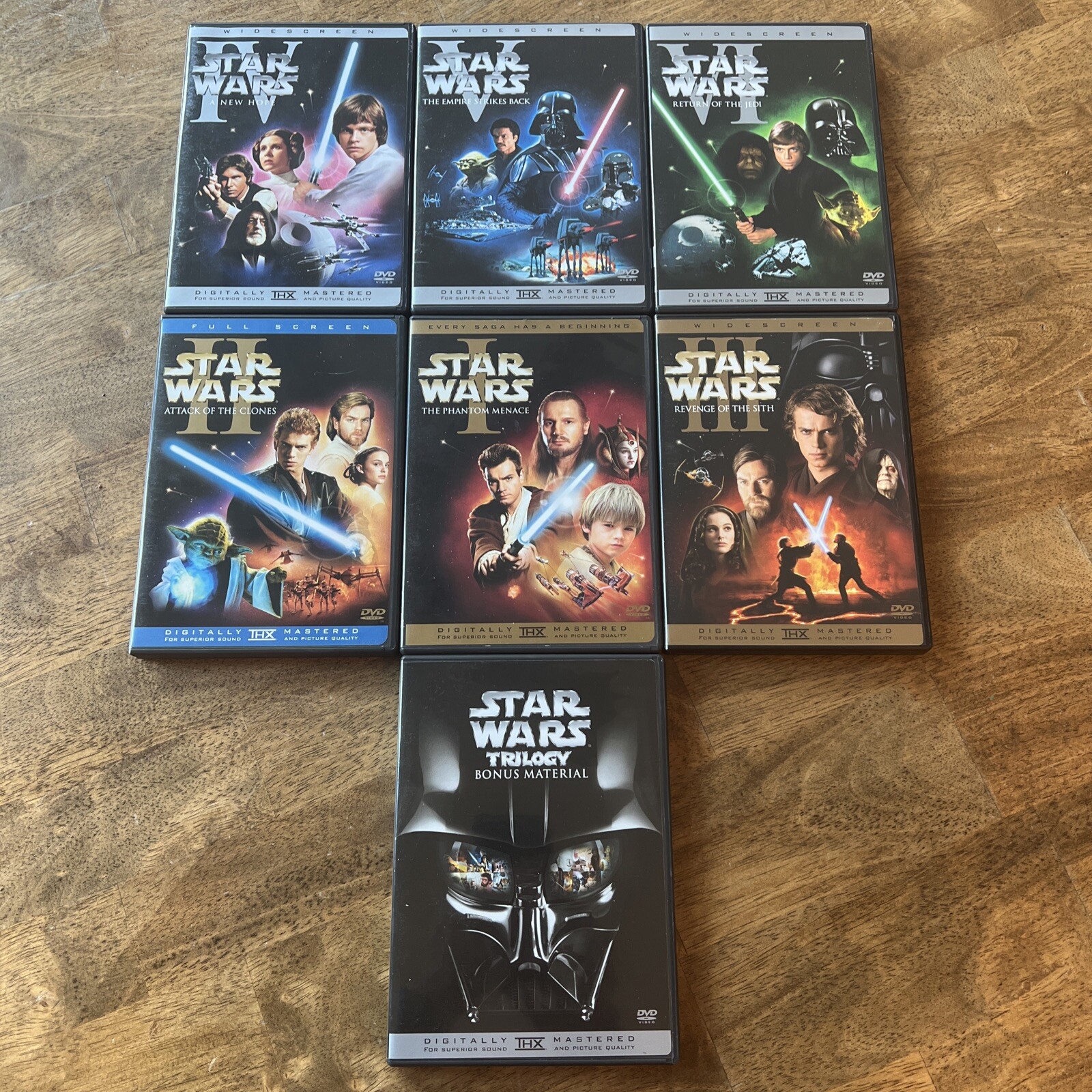 Star Wars Trilogy DVD Set New Hope Empire Strikes Back Return of Jedi ...