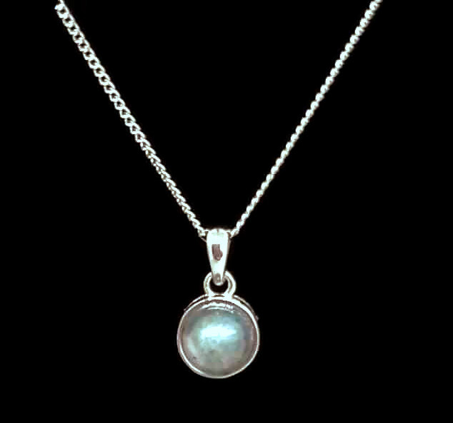 Natural Solitaire Crystal Gemstones Set in Real Sterling Silver 18 or ...