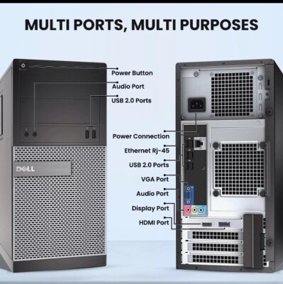 Dell Optiplex Gaming PC Desktop Computer, AMD Ryzen 5 5600G,500GB NVME ...