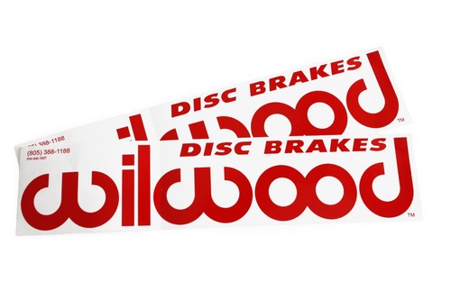 Pair Wilwood Brakes 2 Window Bumper Stickers Decal 2.75 X 12" Drag Road ...