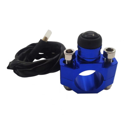 Universal Blue Rotating Bar Clamp & Start Stop Kill Switch Button 7/8 ...