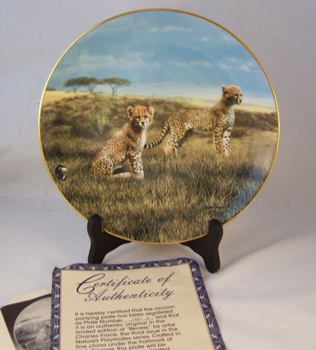 W.S. George Plate "Recess" Charles Frace Nature's Playmates MIB COA ...