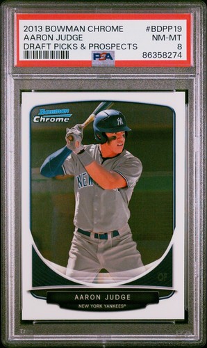 PSA 8 AARON JUDGE 1st 2013 Bowman Chrome Draft NY Yankees Rookie Card ...