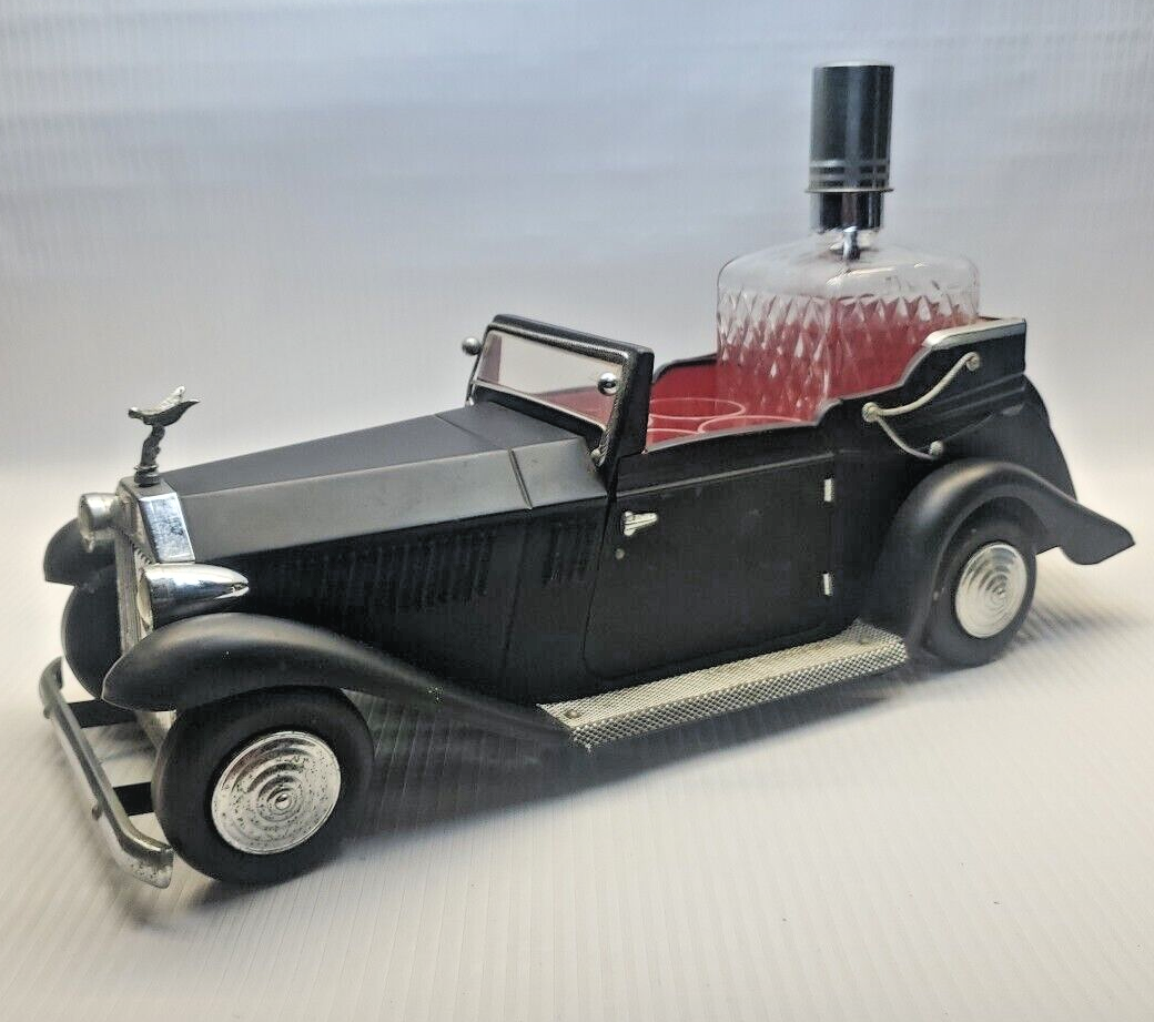 VTG Rolls Royce Convertible Car Decanter w 4Glasses Musical Plays "How ...