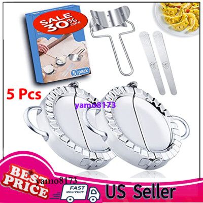 5Pcs Dumpling Maker Set with Cutter, Press, Spoon, Flour Ring ,Making ...