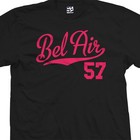 Bel Air 57 Script T-Shirt | 1957 Classic Jersey Old Lowrider Dad Mens ...