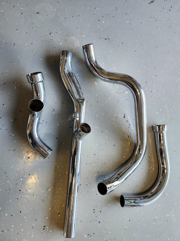 1948-1964 Harley Davidson Panhead Dual Exhaust with Clamp | Exhaust Clamp