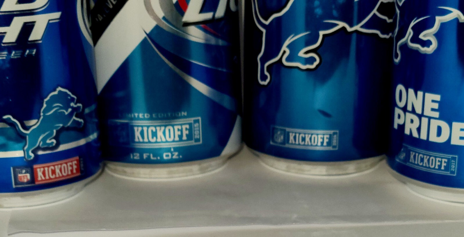 4 BEER CANS DETROIT LIONS BUD LIGHT NFL KICKOFF FOOTBALL MOTOWN ...