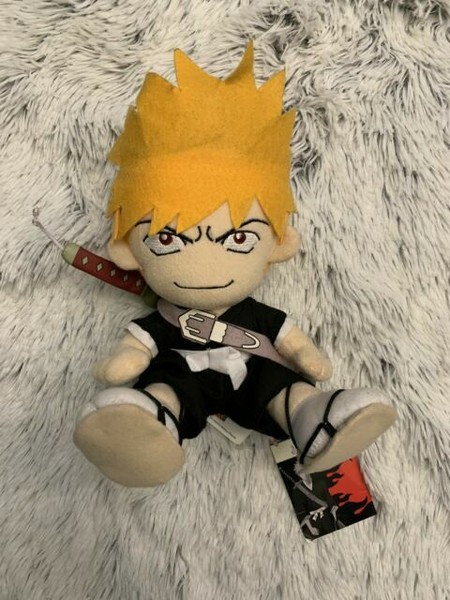 Plush Bleach Ichigo Sitting 8 CHIBI SD Soft Doll Anime Licensed Ge 6981 ...