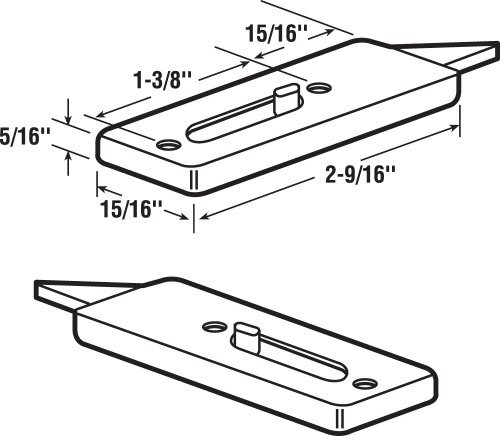 -Line F 2737 2-9/16 In., White Plastic, Spring-Loaded Tilt Latch (1 ...