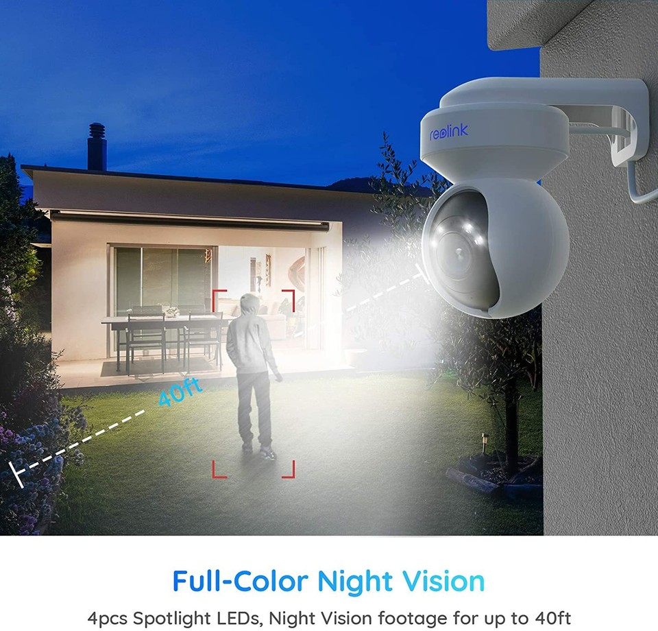 Reolink E1 Outdoor 5MP Home WiFi PTZ Security Camera Auto Tracking ...