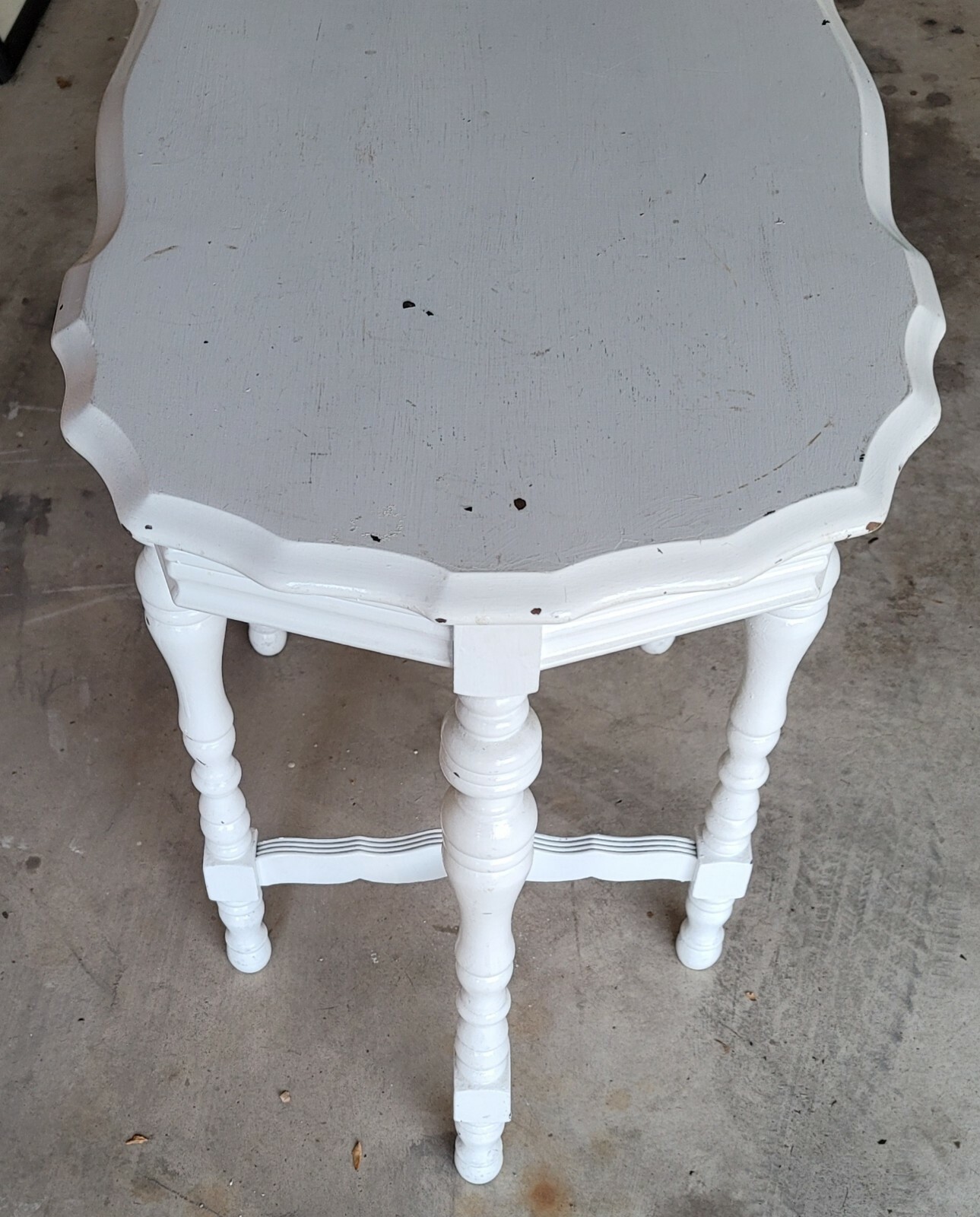 Vintage White Wood Table | eBay