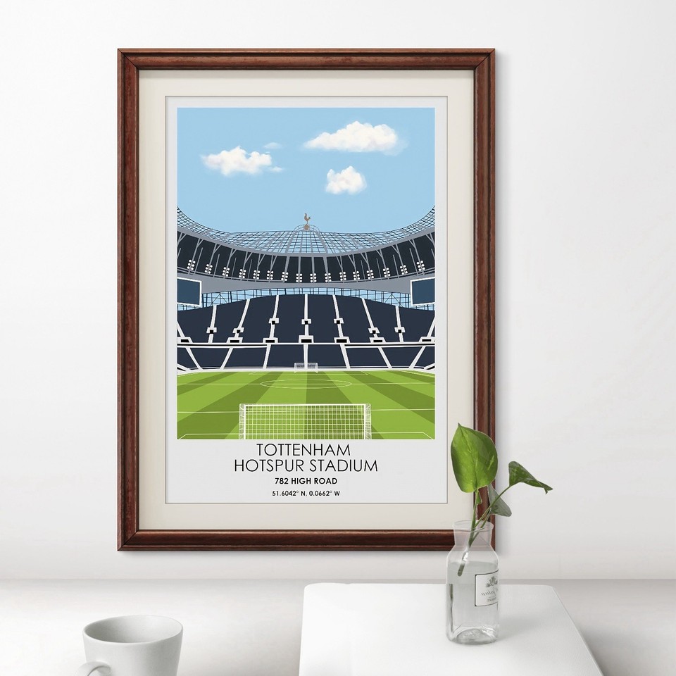 Tottenham Football Poster, Tottenham Stadium Poster, Tottenham Hotspur ...