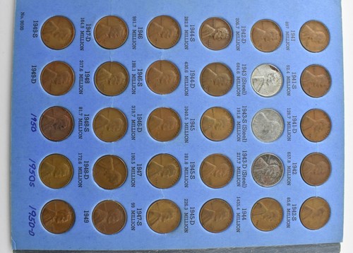 Complete 1941-1958 Lincoln Wheat Penny Cent Collection Album P D S Set ...
