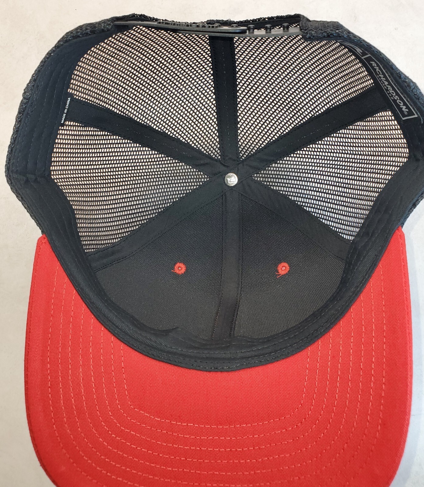 Bush Hog Patch on Richardson 112 Trucker Hat Snapback Red/Black | eBay