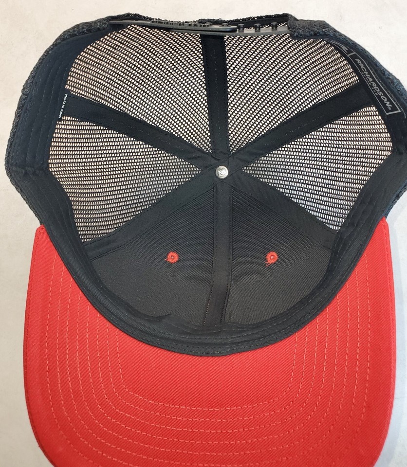 Bush Hog Patch on Richardson 112 Trucker Hat Snapback Red/Black | eBay