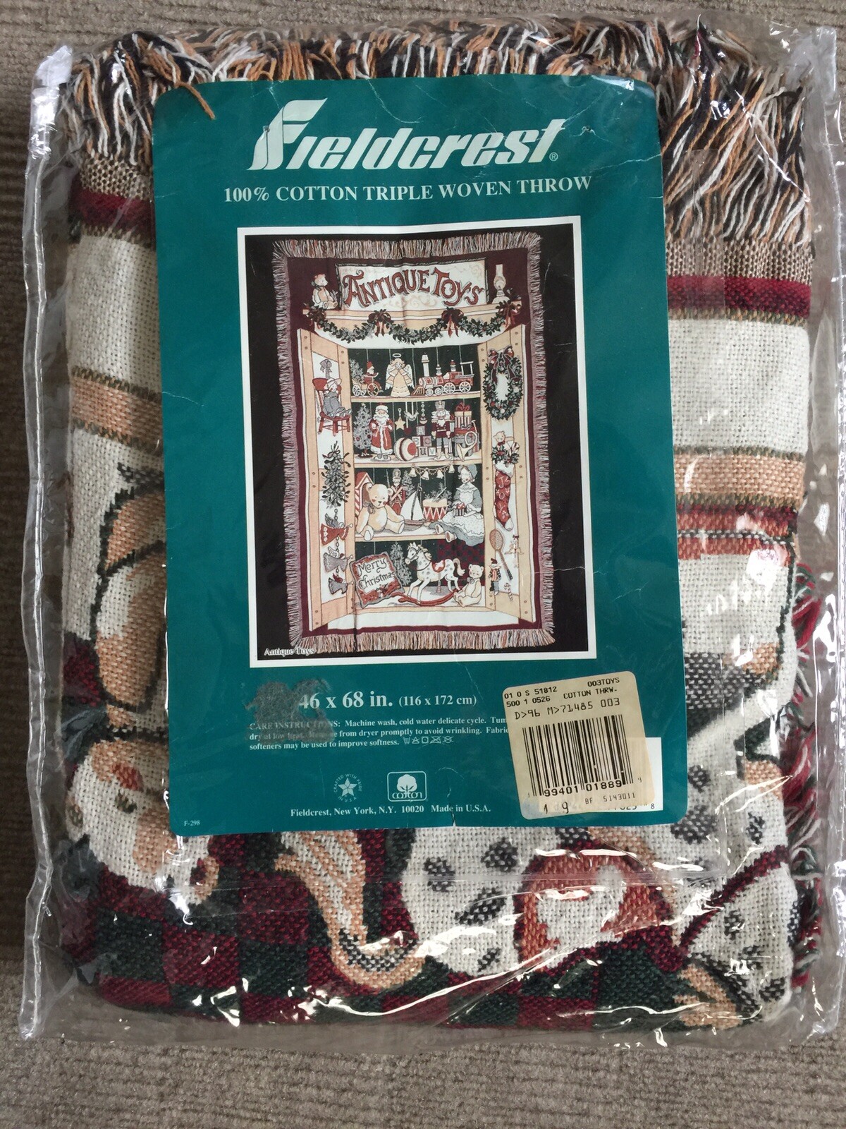 Christmas ANTIQUE TOYS Tapestry Woven Afghan Throw Blanket by ...