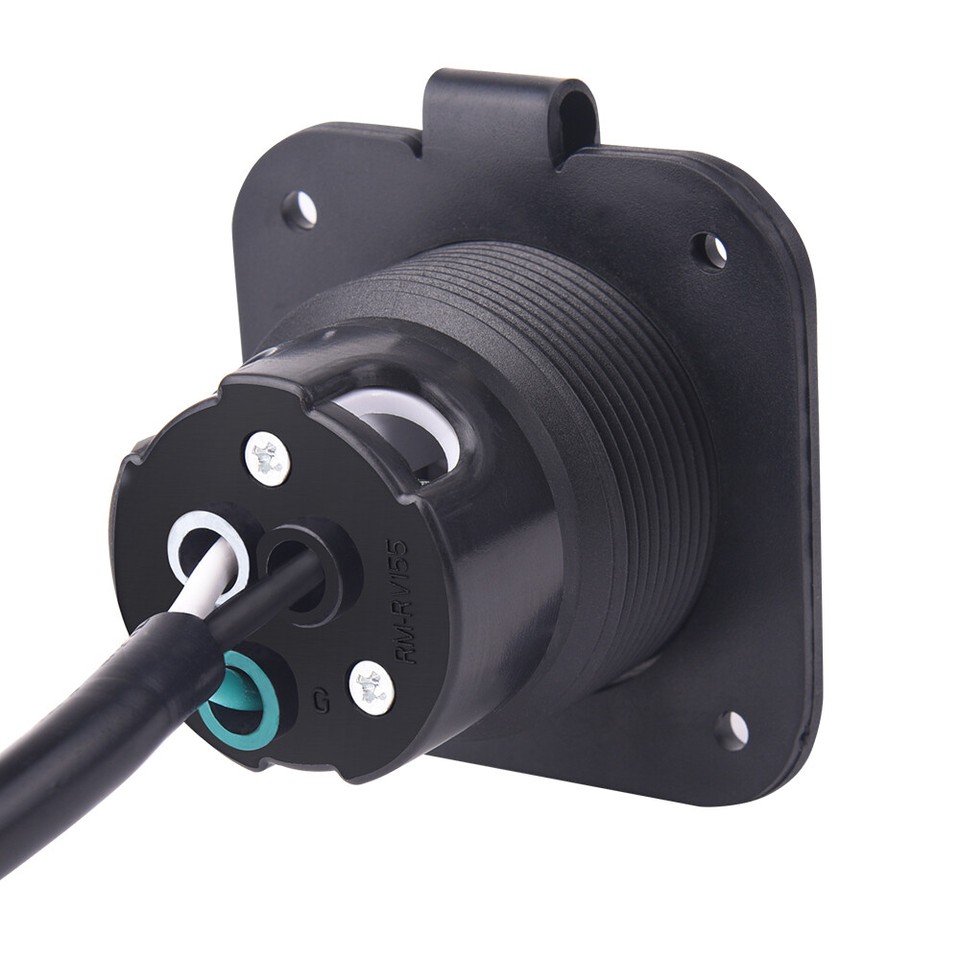 15Amp 125V AC Power Plug Port Inlet Socket 18" Extension Cord for RV ...