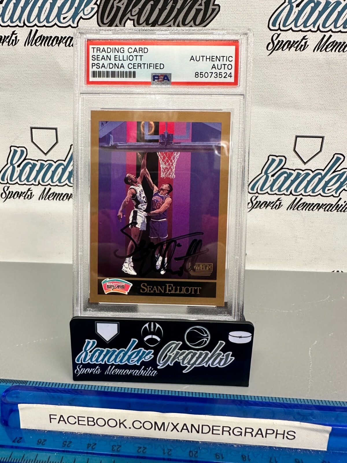 SEAN ELLIOTT SIGNED AUTOGRAPHED 90-91 SKYBOX 256 BASKETBALL CARD PSA ...