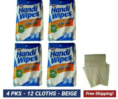 HEAVY DUTY HANDY CLOTHS MULTIPURPOSE ABSORBENT CLEANING TOWELS 4 PKS/12 ...