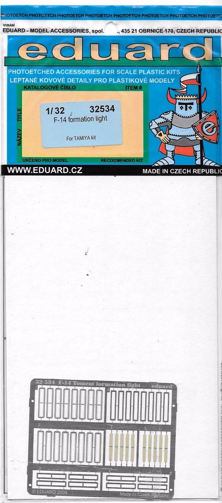 Eduard F-14 Formation Lights Photo Etch Details 1/32 534 St for sale ...