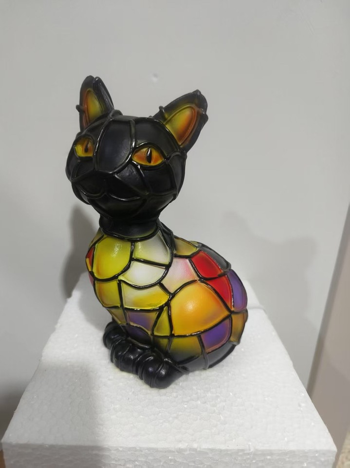 Solymall Glowkitty, Solymall Glow Kitty， New Vianys Cat Lamp Stained ...