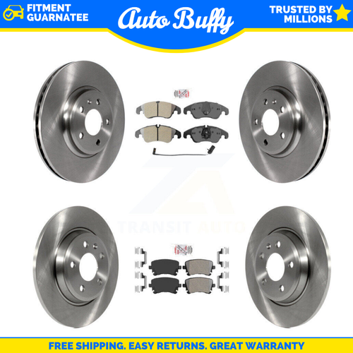 Front Rear Integrally Molded Pad Disc Brake Rotors Kit For Audi Q5 A4 ...