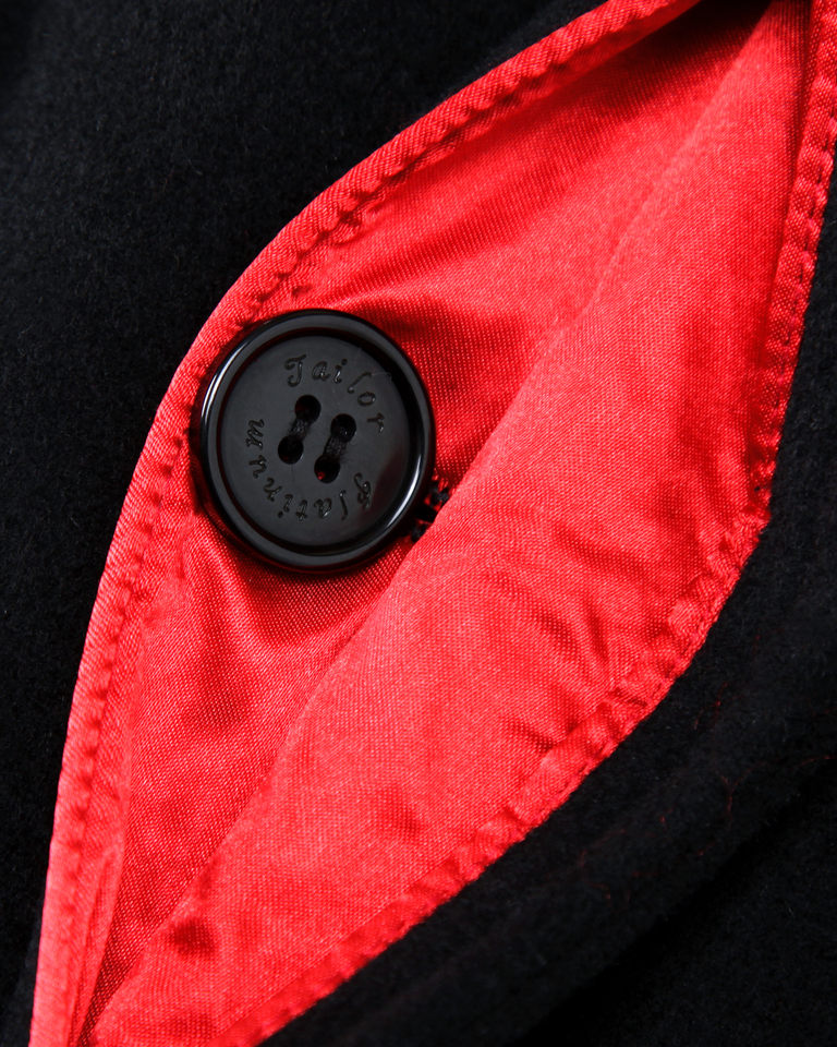 Mens Black Wool Long Covert Overcoat Warm Winter Mod Cashmere Coat ...