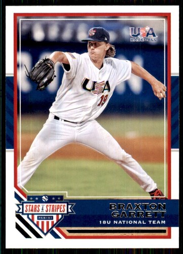 2017 Panini Stars and Stripes Braxton Garrett Rookie USA #72 Baseball ...