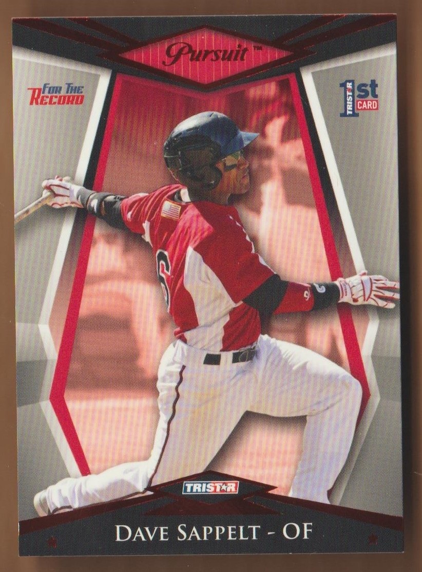 DAVE SAPPELT 2011 Pursuit #2/5 Red RC #54 Cincinnati Reds Rookie Card ...