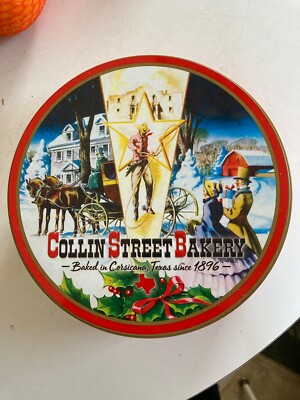 Collin Street Bakery DeLuxe Fruit Cake Tin Christmas 7" | eBay