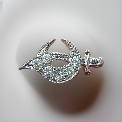 VTG Sterling Silver Shriners Masonic Freemason Fez Hat/Lapel Sword Pin ...