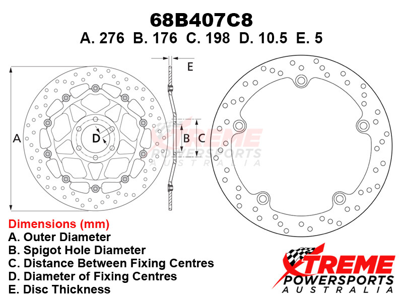 BMW R 1150 GS 1999-2004 Fixed Rear Brake Disc Rotor Brembo 68B407C8 | eBay