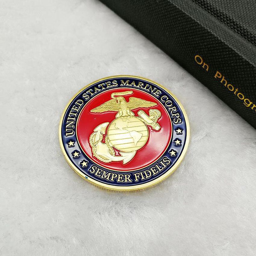 100PCS U.S.A Marine Corps Semper Fidelis Challenge Coin Militaria ...