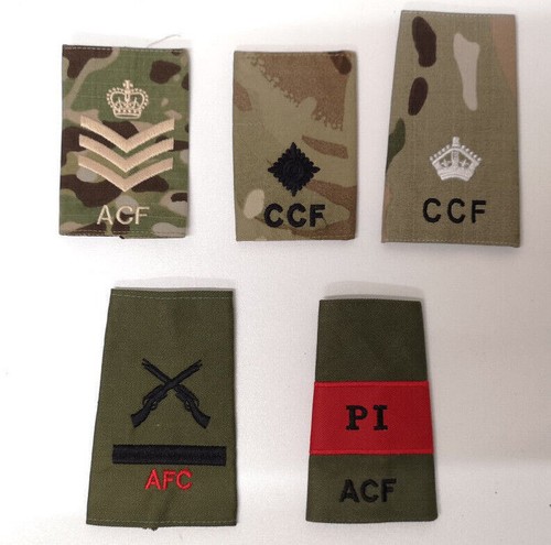 Army Cadet Force Kombinierte Acf Afc Ccf Rang Slides Verschiedene ...