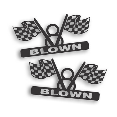 2X Blown V8 Engine Decal for Supercharger 671 Muscle Blower Race Car ...