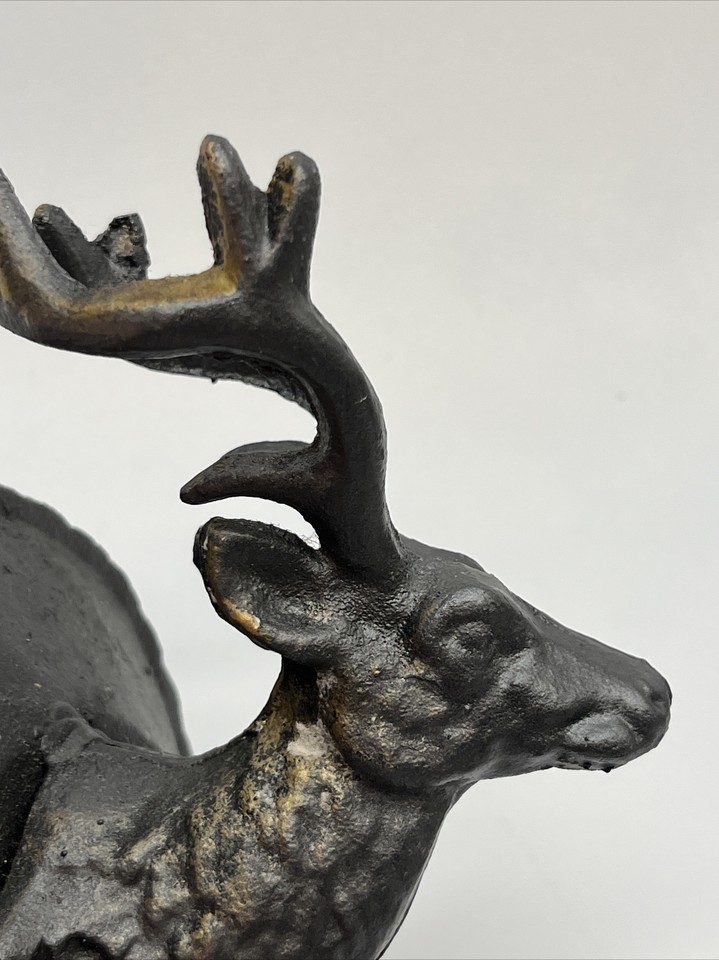 Cast Iron Deer Buck Stag Antlers Wall Hooks Hangers Rustic Decor, Coat ...