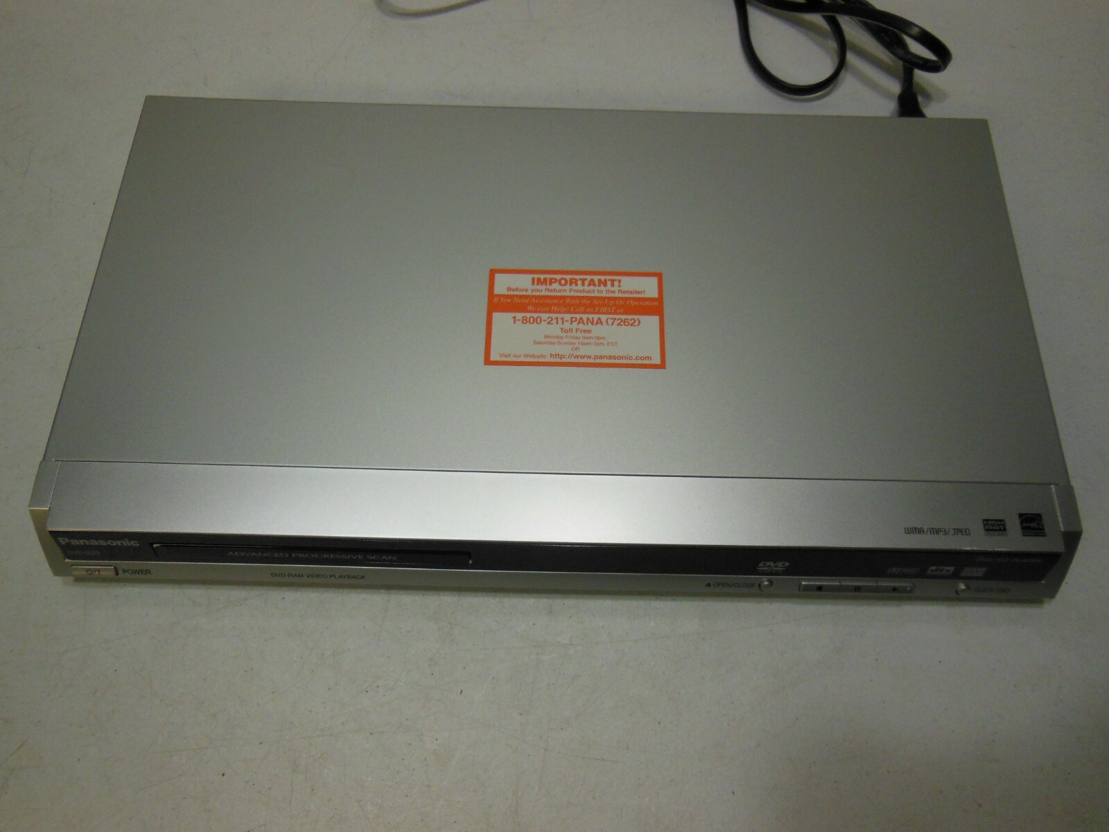 Panasonic DVD-S29 Advanced Progressive Scan DVD/CD Player Silver w ...