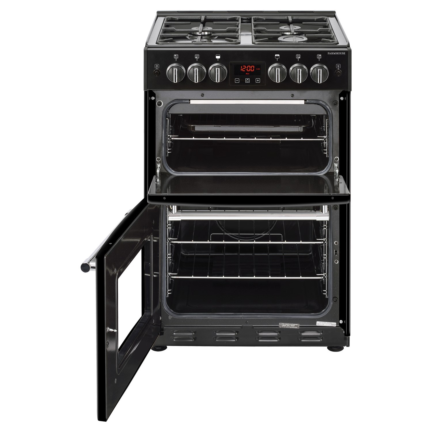 Belling Mini Range Farmhouse 60cm Gas Cooker Black Refurbished | eBay UK