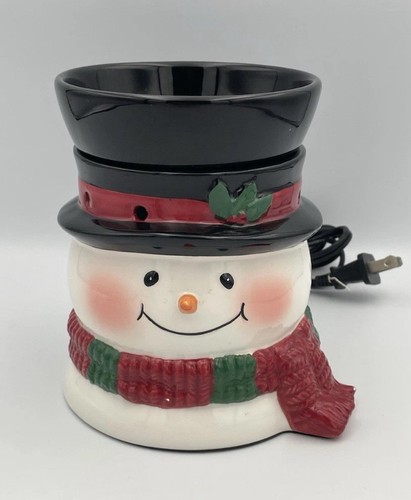 Scentsy 2010 Holiday Collection Bluster Full Size Wax Warmer Snowman | eBay