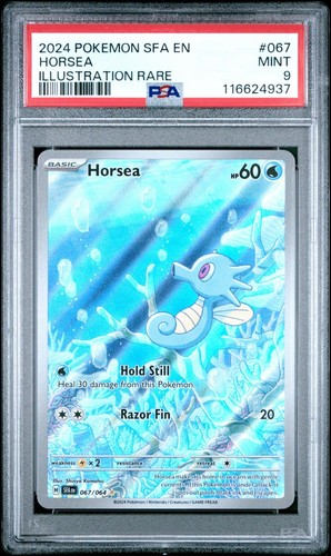 2024 POKEMON SFA EN-SHROUDED FABLE 067 HORSEA ILLUSTRATION RAR E PSA 9 ...