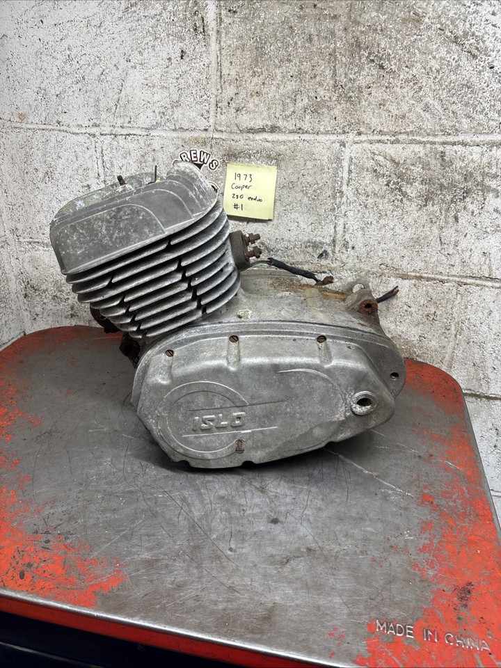 1973 Cooper 250 Enduro Islo Dirtbike Engine Motor Complete Seized Parts ...