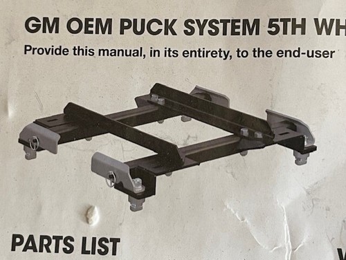 CURT 16023 Puck System 5th Wheel Roller Slider Adapter 20K Capacity ...
