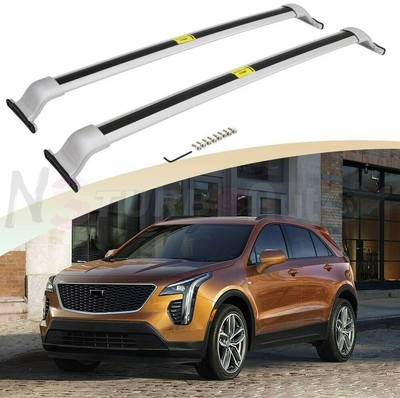 2Pcs Fits for Cadillac XT4 2019-2024 Aluminum Roof Rail Rack Cross Bar ...