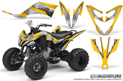 YAMAHA RAPTOR 250 GRAPHICS KIT CREATORX DECALS STICKERS CHROMIUM Y | eBay
