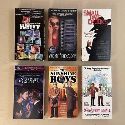 Woody Allen 6 VHS Lot - Deconstructing Harry Small Time Crooks - & More ...