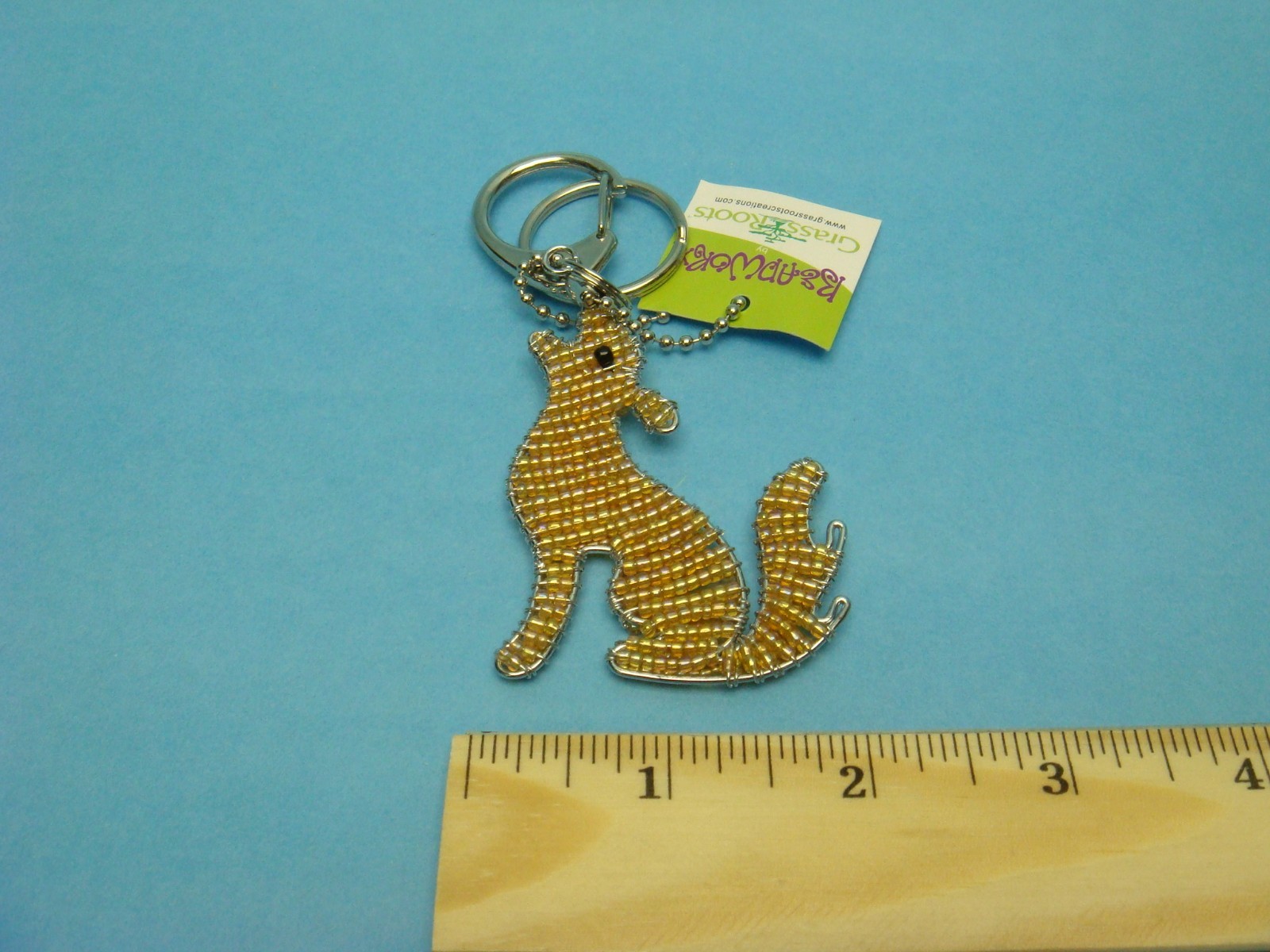 Coyote Key Chain Ring Beadworx Charm Purse Pendant Fashion Accessory ...